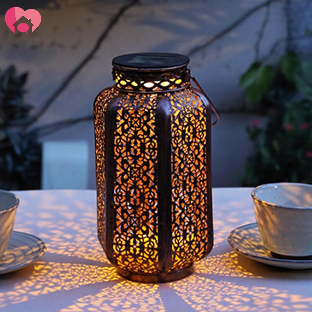 Led Solar Light Solar Hanging Lantern Retro Solar Iron Art Lantern ...