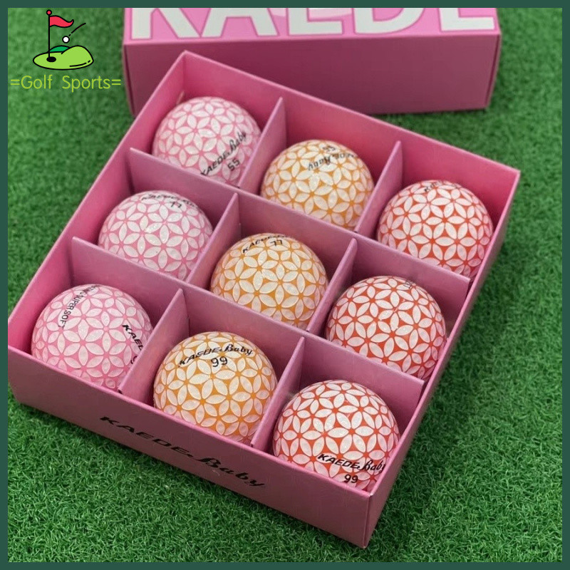 Sakura Golf 9-Piece Golf Double-Layer Ball Three-Color Matching Golf ...
