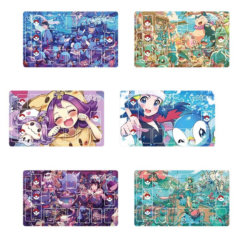 60x35x0.2cm Anime Pokemon GAME PTCG Dedicated DIY Card Playmat Battle ...