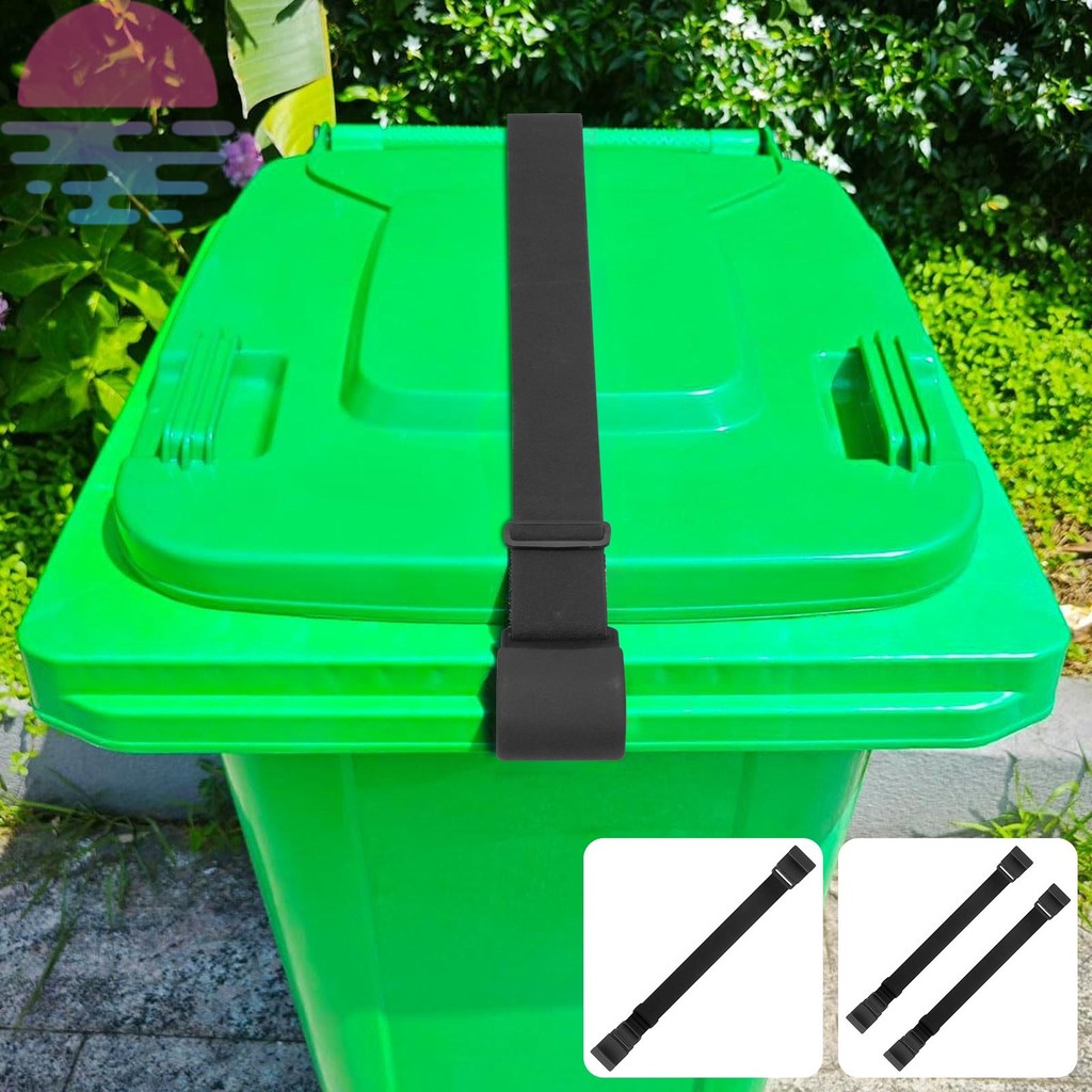 Trash Can Lid Lock Sturdy Adjustable Trash Can Bungee Cord Belt for ...