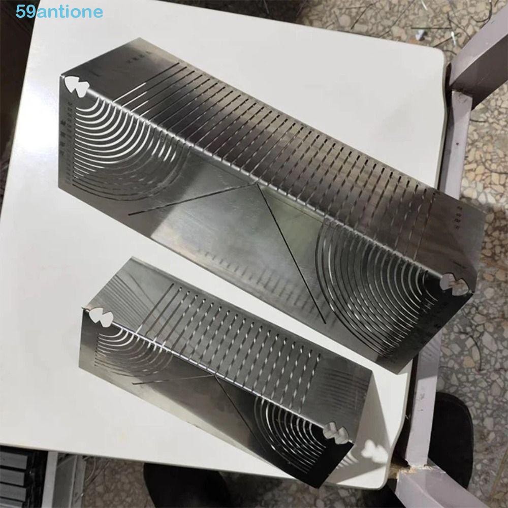 ANTIONE Square Tube Folding Ruler, Stainless Steel Multifunction Four ...