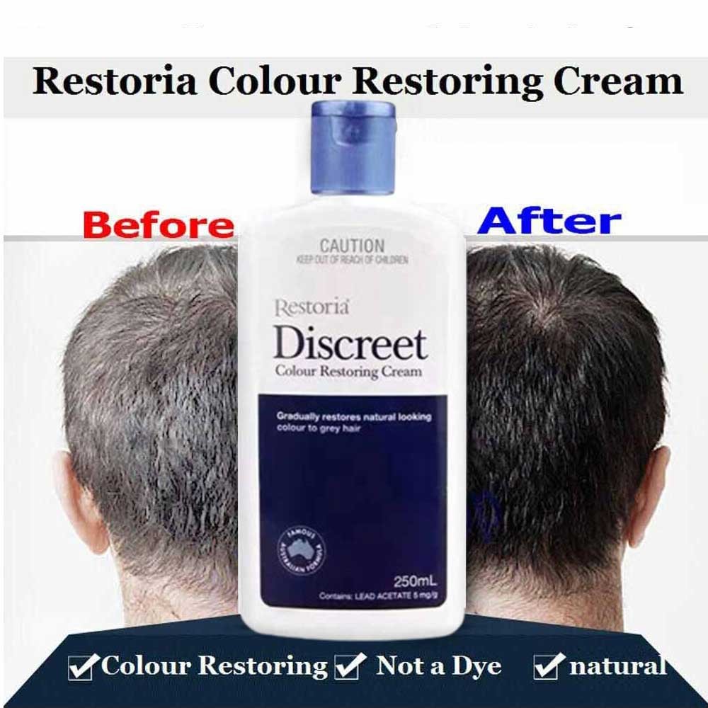 Restoria Discreet Grey Hair Color Restoring Cream Treatment Unisex ...