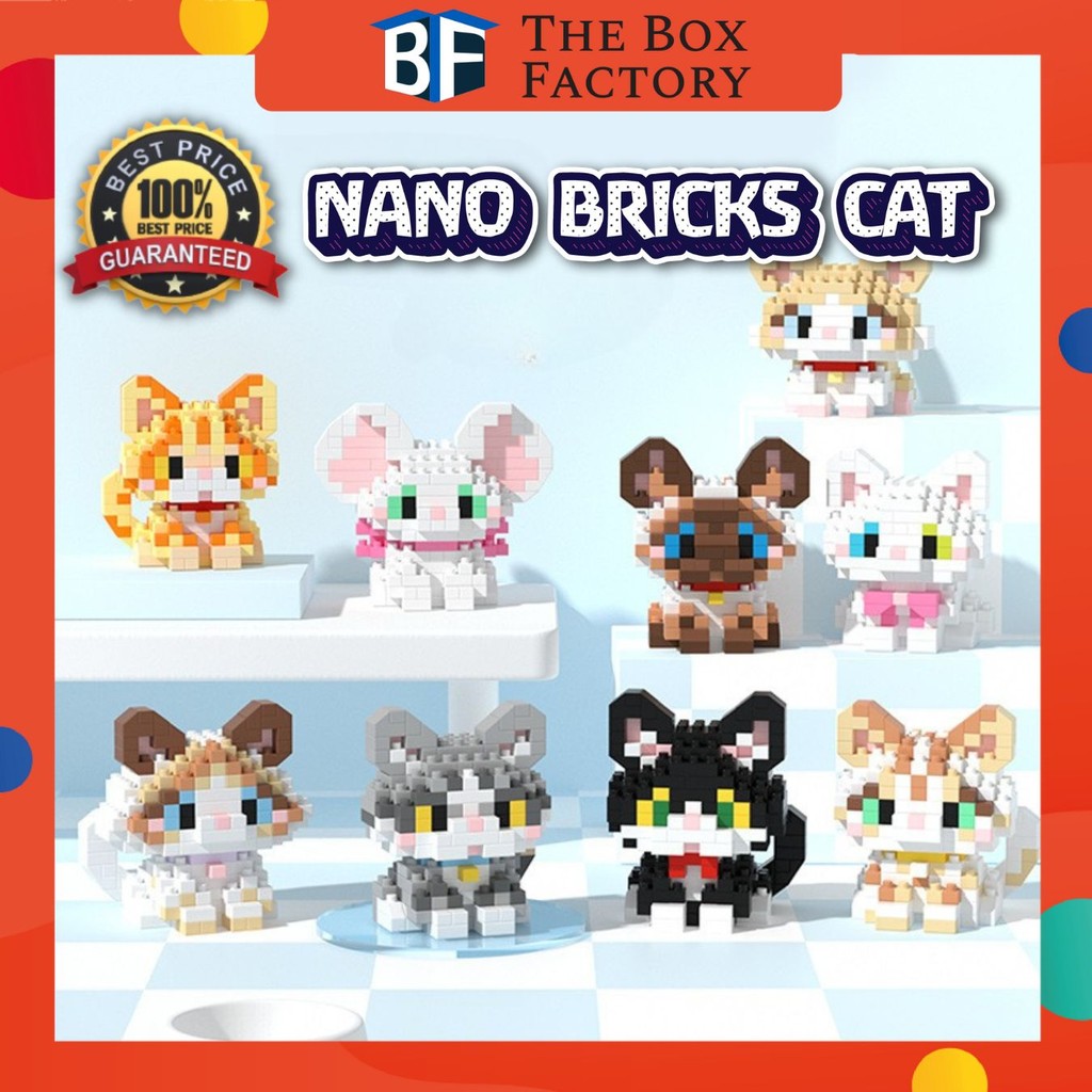 TBF Cat Nano Block Cartoon DIY Mini Toys Gift Hadiah Decoration Model ...
