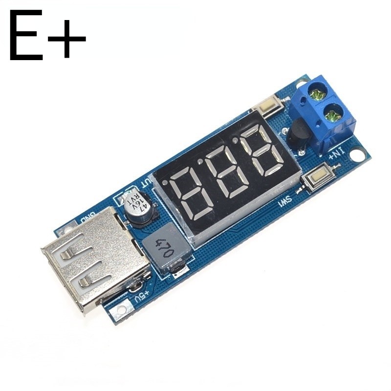 DC-DC Step Down Module Two-wire Voltmeter 5 V USB Charger or Power ...
