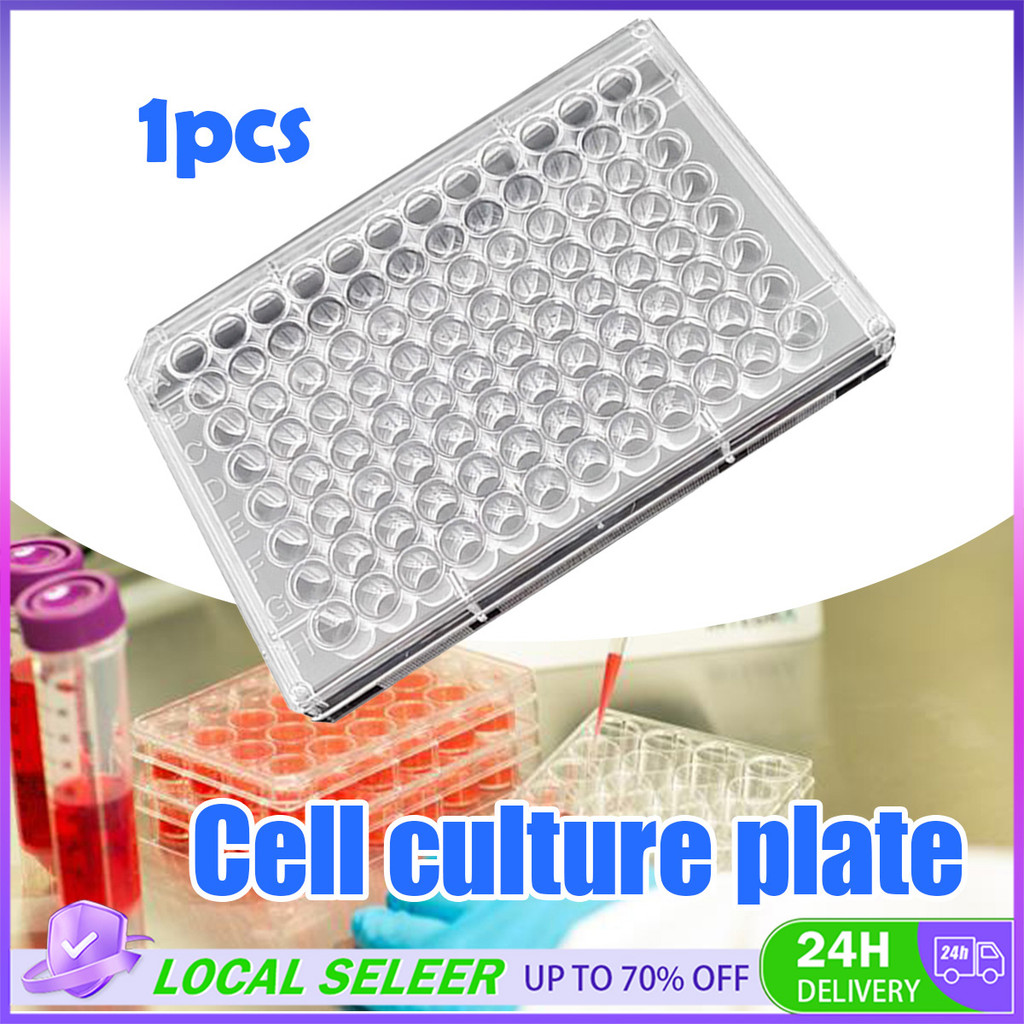 Tissue Culture Plate 96-Well Flat Bottom with Lid Plastic Sterile for ...