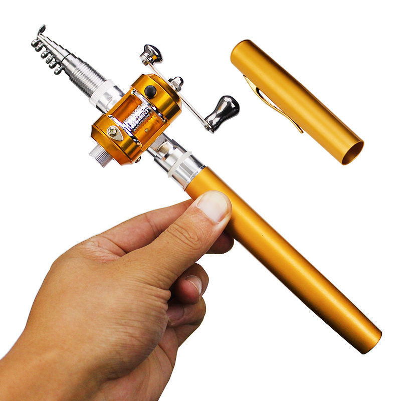 Short Section Mini All-Gold Pen Rod Snare Drum Wheel Fishing Rod Wheel ...