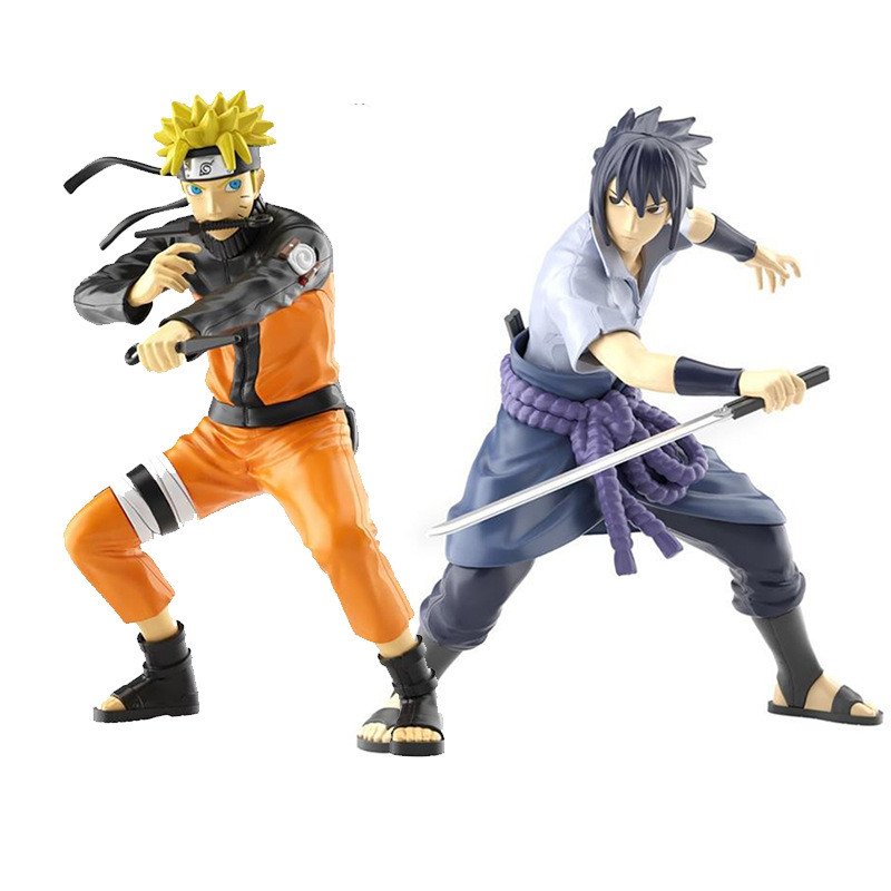 Bandai EG Naruto Shippuden Uzumaki Naruto Uchiha Sasuke Assembled Model ...