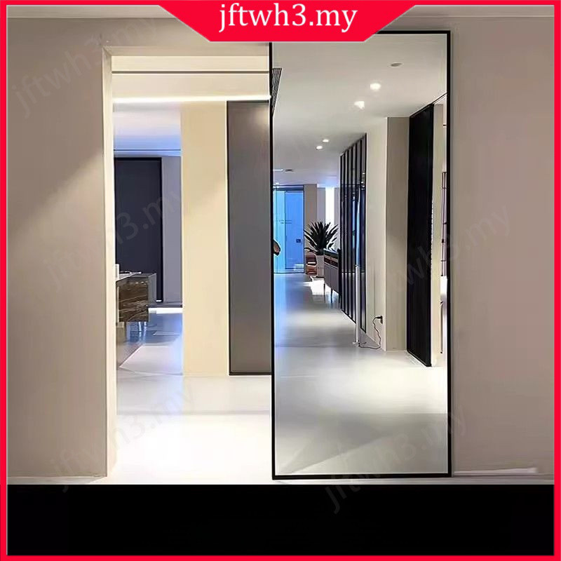 Trackless mirror ghost door hidden bathroom sliding door wardrobe mirror sliding door toilet ...