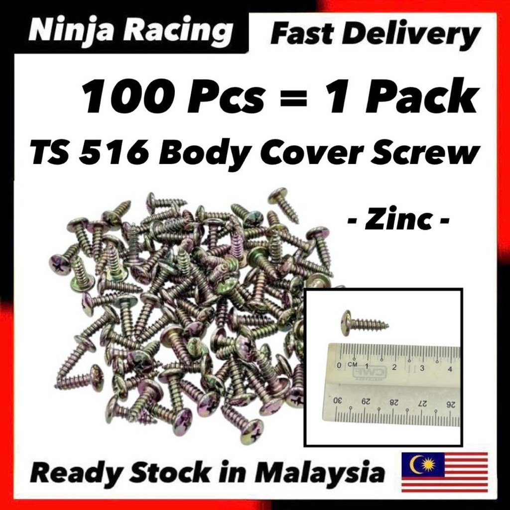TS 516 Body Cover Set Screw - 1 Pack = 100 Pcs - Skru Skrew TS516 EX5 ...