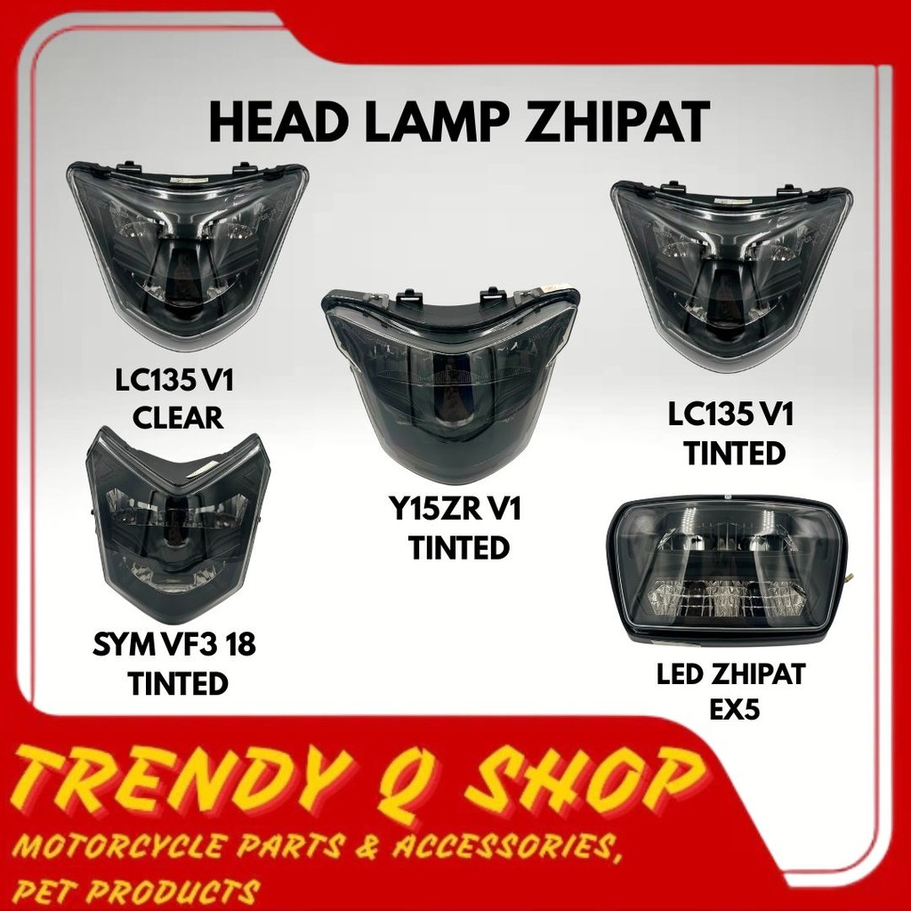 LAMPU DEPAN LED LC135 V1, Y15ZR V1 ,EX5, SYM VF3i, HEAD LAMP LED FRONT ...