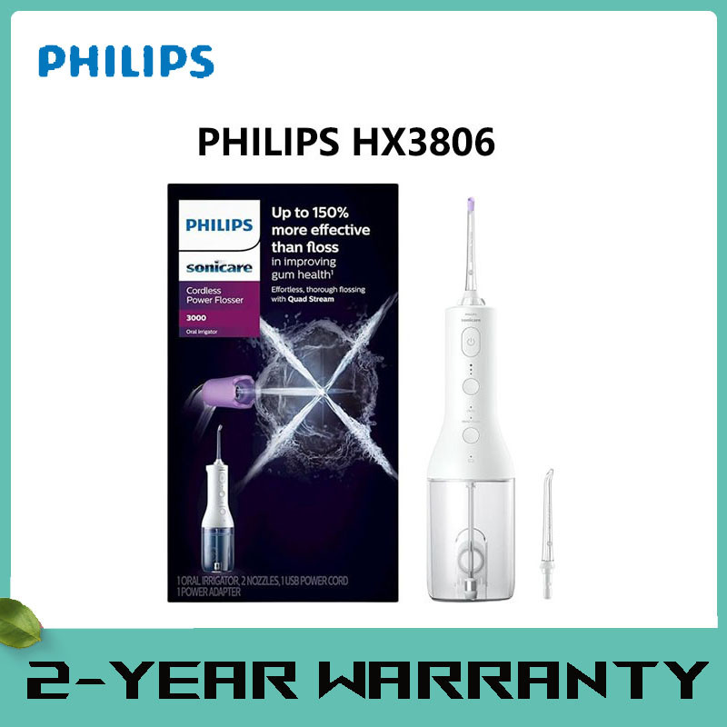 Philips Sonicare HX3806 Cordless Power Flosser 3000 Oral Irrigator w ...