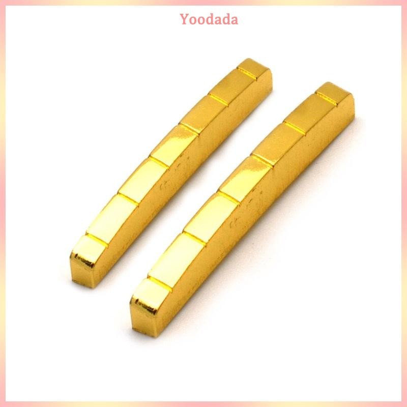 Yoo 6 Strings Guitar Bridge Nut Adjustable Brass Bridge Nut for 6 ...
