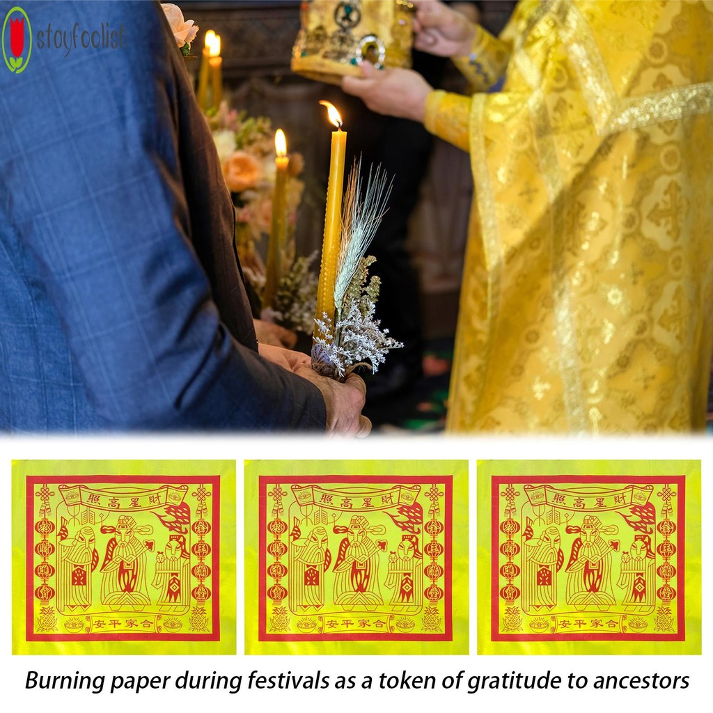 98PCS Paper Money Joss-Paper Gold Blessing Hell Bank Notes Ancestor ...