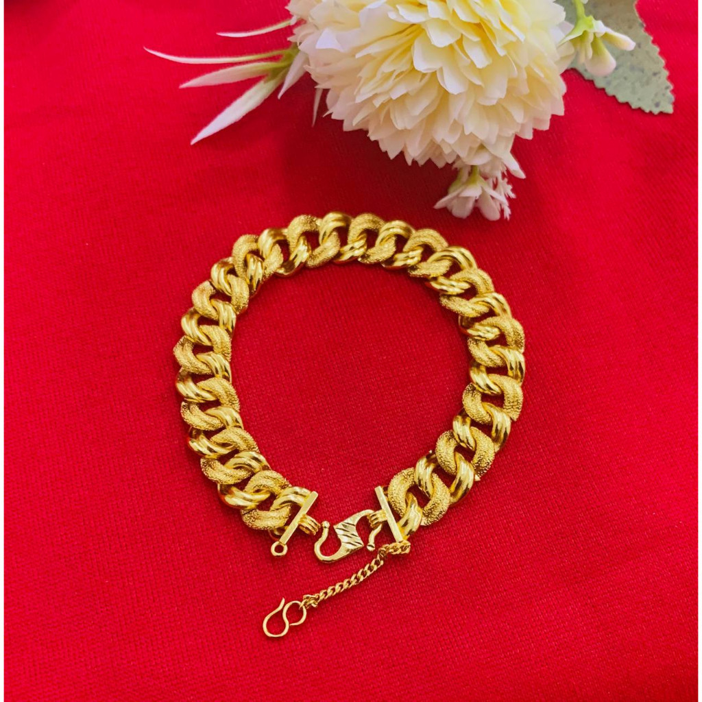JG EMAS KOREA/BANGKOK SADUR 24K JEWELLERY GELANG TANGAN COCO /FREE COP ...