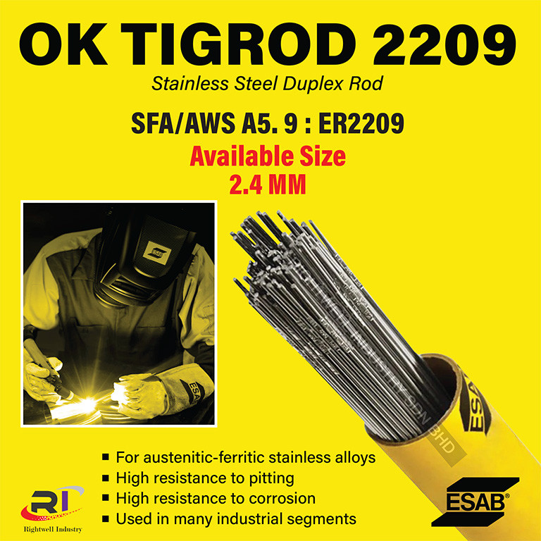 ESAB OK Tigrod 2209 - ER2209 Duplex Stainless Steel TIG Rod | Shopee ...