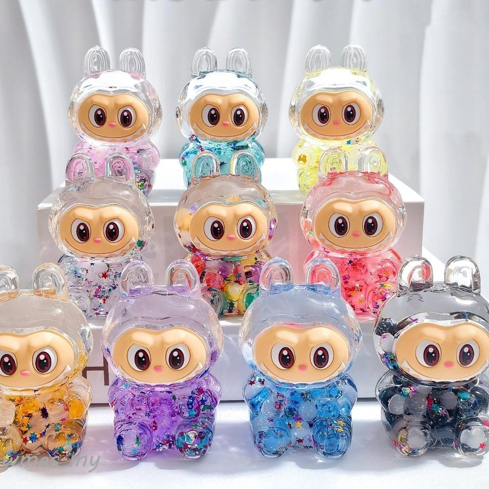 WMES1 Cartoon Acrylic Labubu Toy, Noctilucent Night Glow Candy Color ...