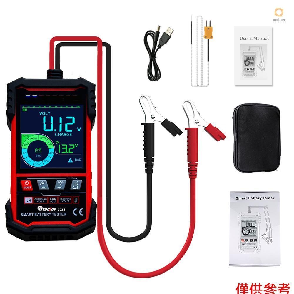 TOOLTOP Intelligent Battery Tester 3.2 Inch Color Screen 12.0V 24.0V ...
