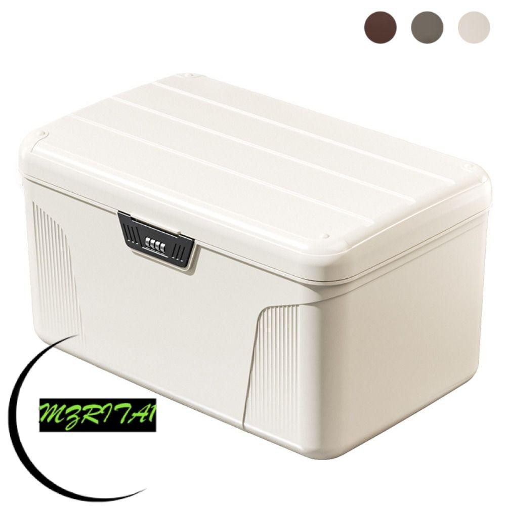 MARITA1 Password Safe Box, 9L/16L Double Layer Lockable Storage Bin ...