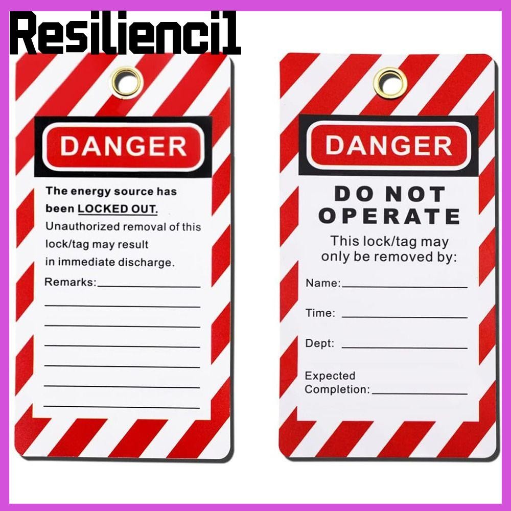 RESILIENCI1 Lockout Tagout Tags, 16.4*9.5 cm/6.5*3.7 inches Red Danger ...
