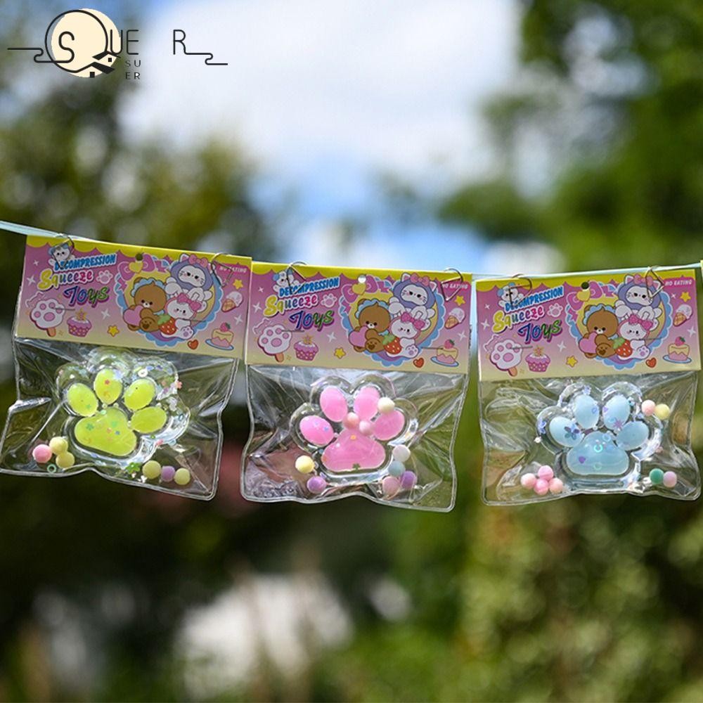 SUEREN Pinch Toy, Blingbling Transparent Cube Stress Relief Toy, Kawaii ...