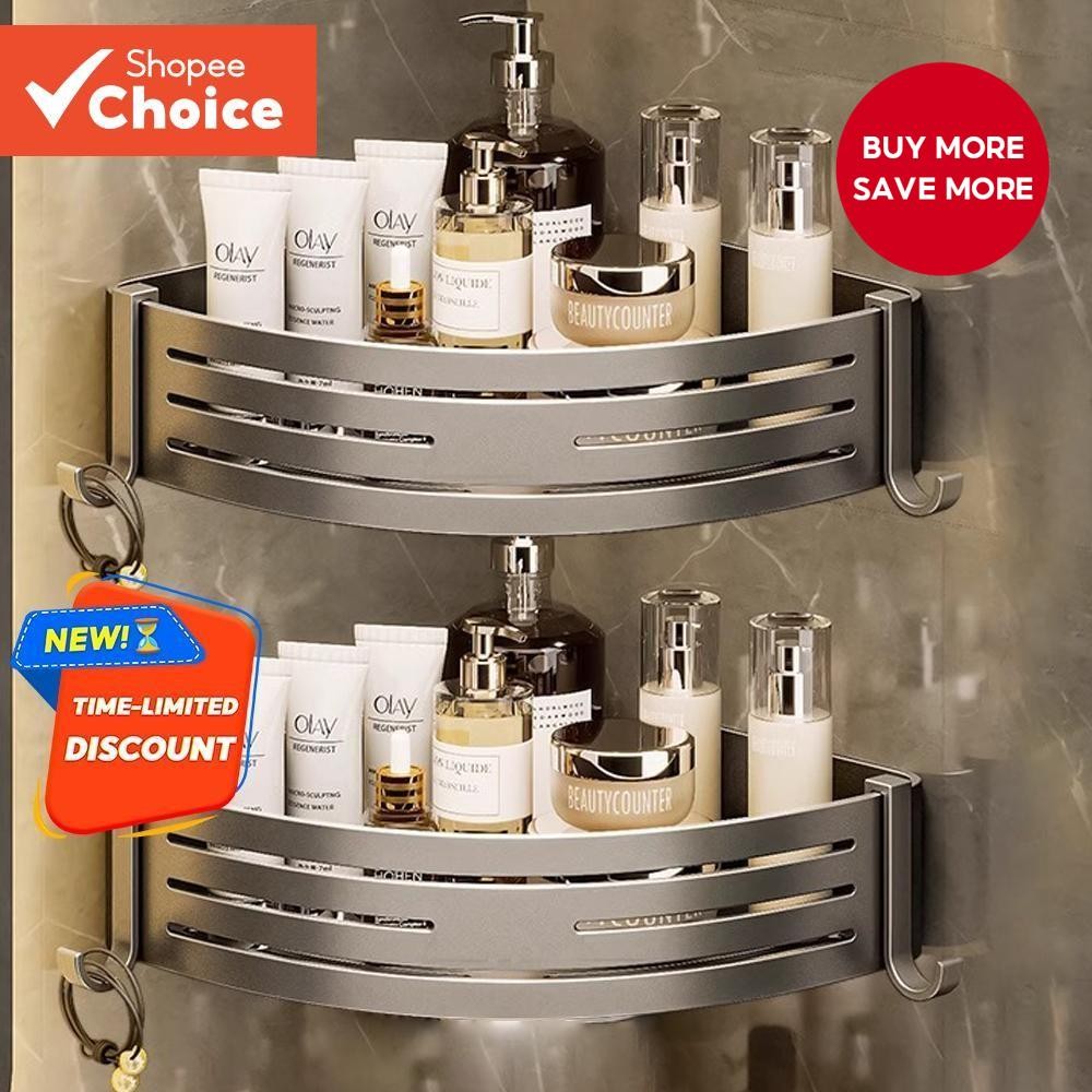 Bathroom Rack Bathroom Shower 2-Layer Shampoo Storage Rack for Bathroom ...