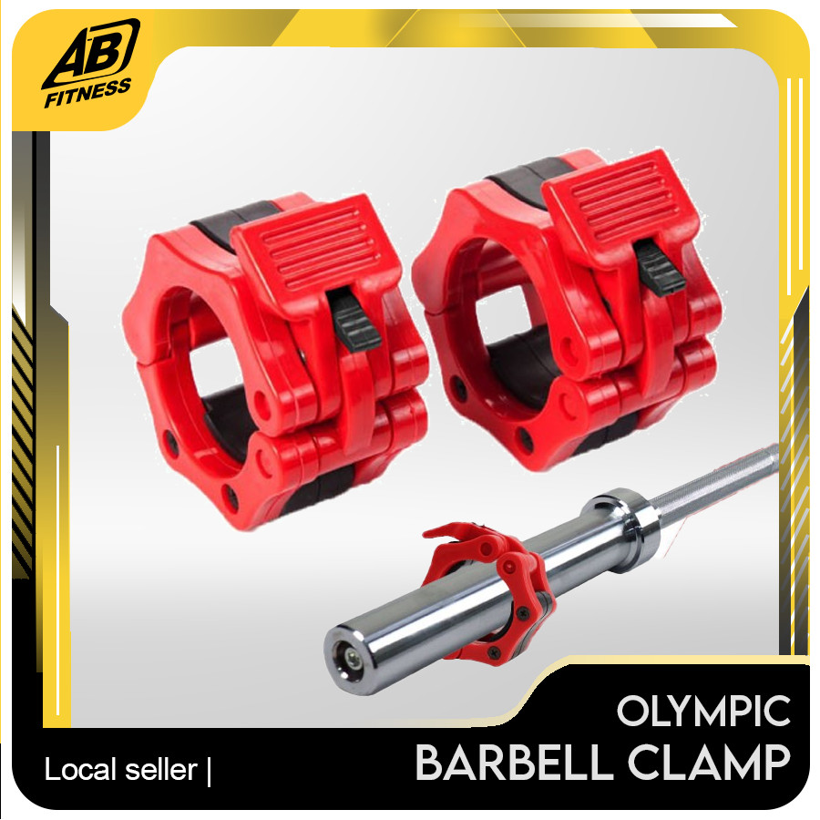 Olympic Barbell Lock Clamp Collar Clip Fits Dia 50mm Barbells / Kunci ...