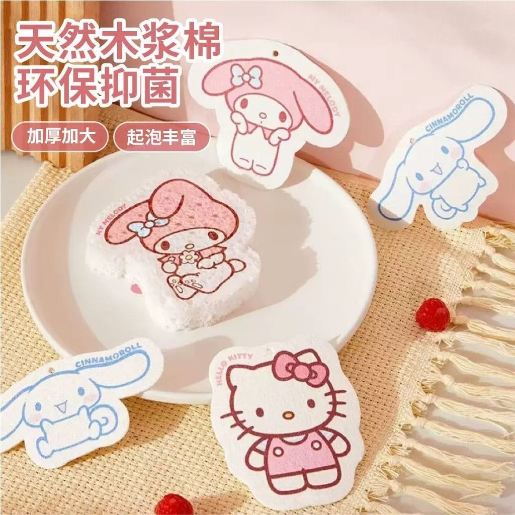 Span Cuci Pinggan Sanrio Cleansing Sponge Kitchen Dishwashing ...