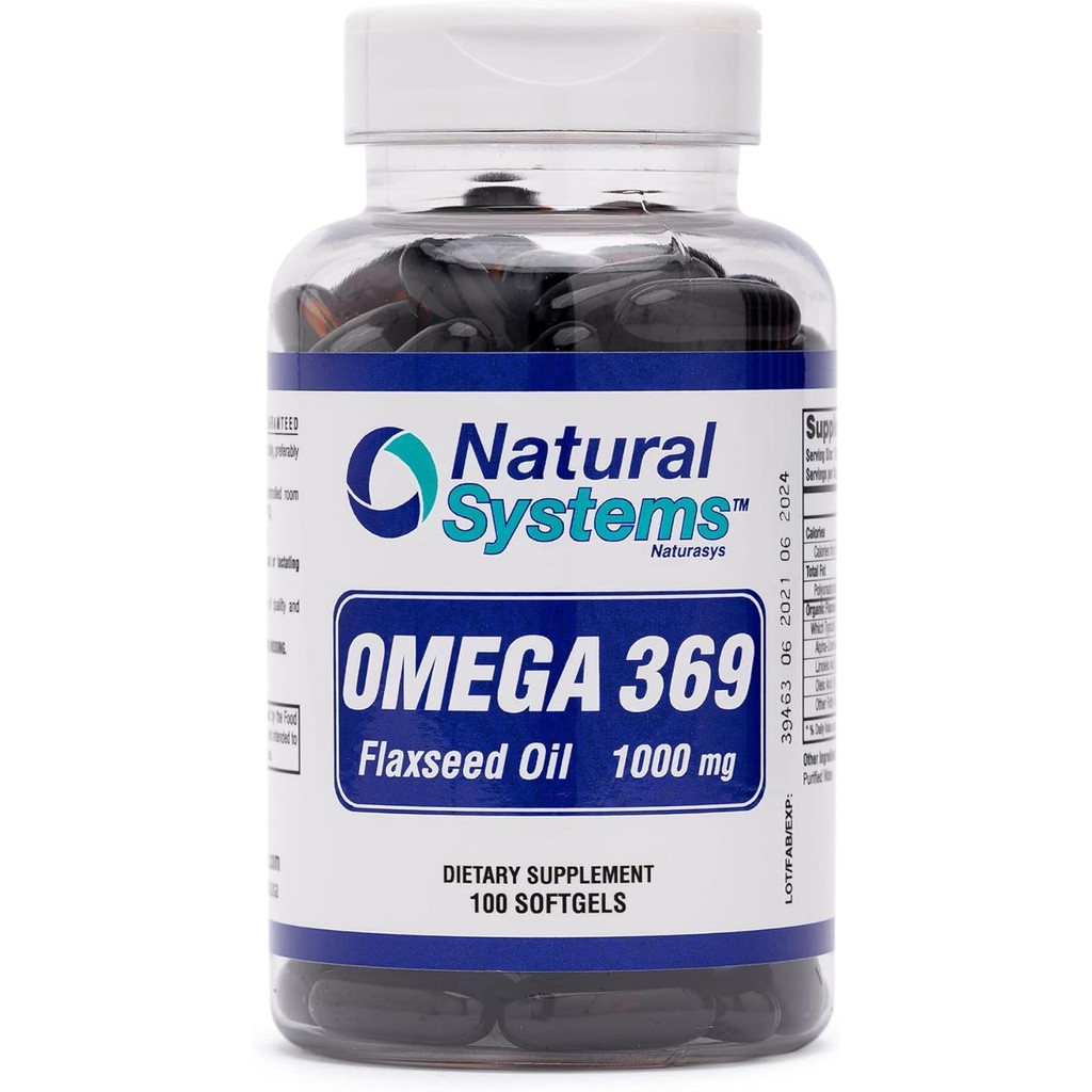 Omega 369 1000 mg 100 Softgels by Natural Systems - Triple Omega 3 6 9 ...