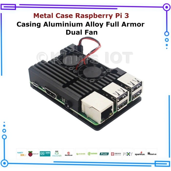 Gb99 Metal Case Raspberry Pi 3 Casing Aluminum Alloy Full Armor Dual ...