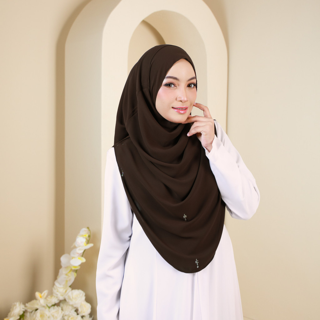 Humaira Plain Luxe - Dark Chocolate HPL14 | Shopee Malaysia