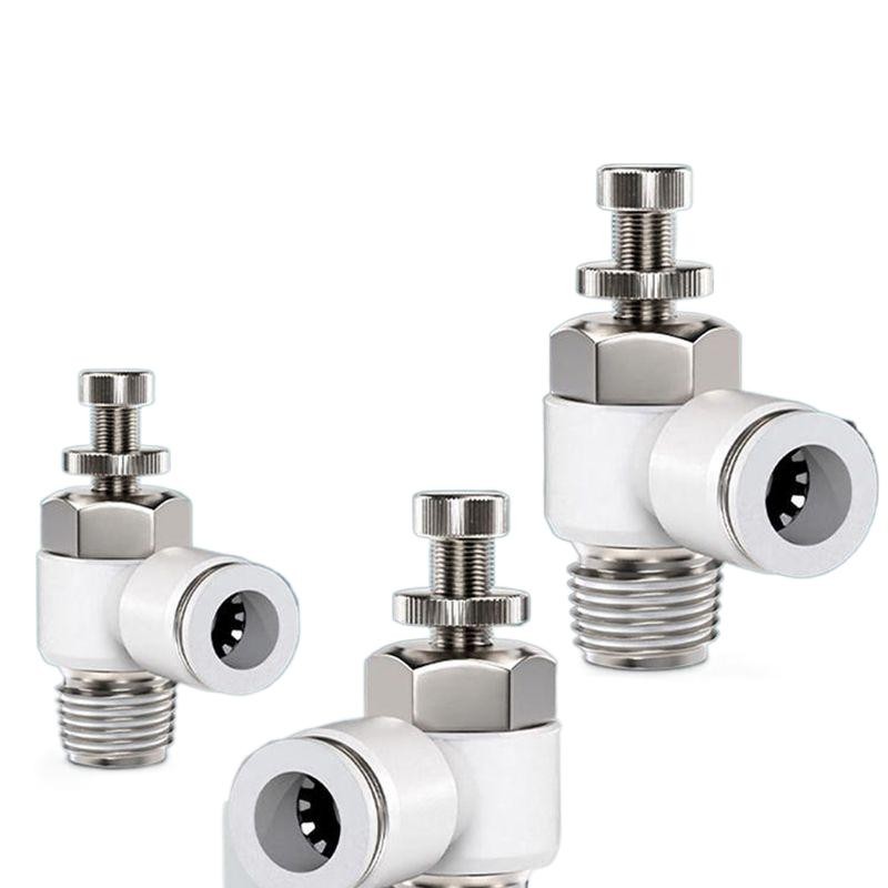 Sl Pneumatic Trachea Quick White Joint Throttle Valve Speed Regulating Valve SL4/6/8/10/12 ...