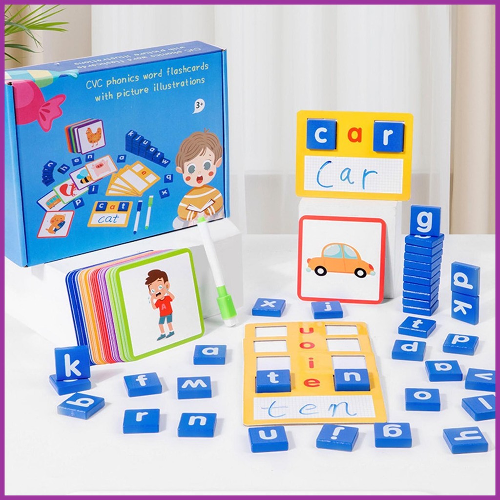 Spelling Words Puzzle Game Wooden Preschool Educational Toys Preschool ...