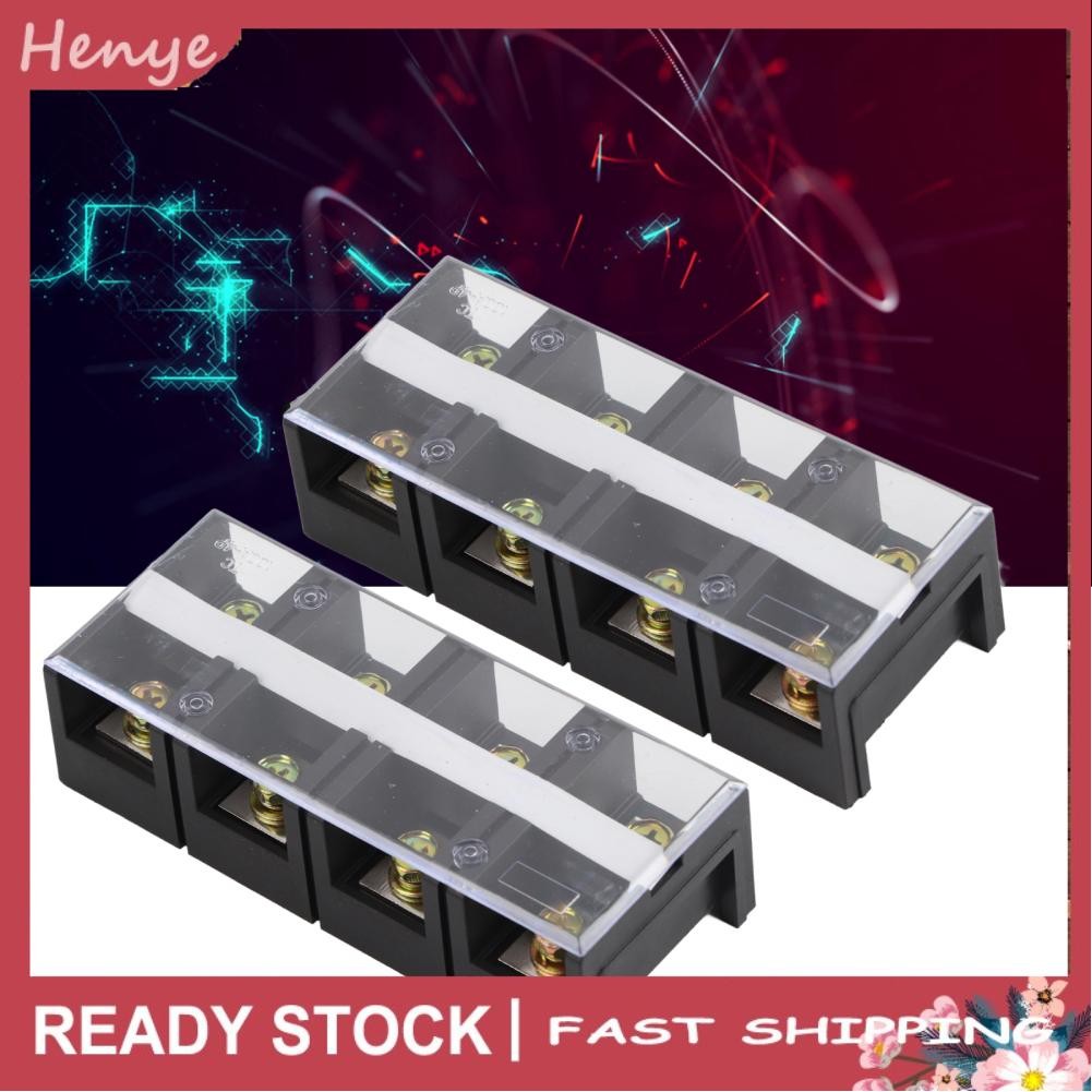 Henye Screw Terminal Block Strip 100A 600V PC Red Copper for Lighting ...