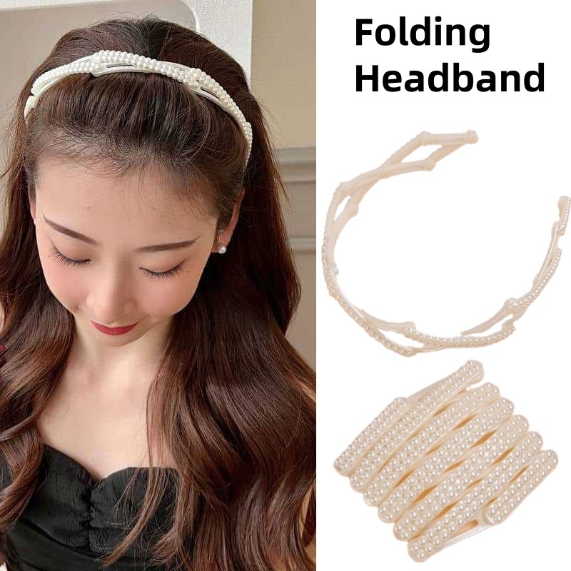 Retractable Headband Hair Bundle Carry-on Folding Out Pressure Hair ...