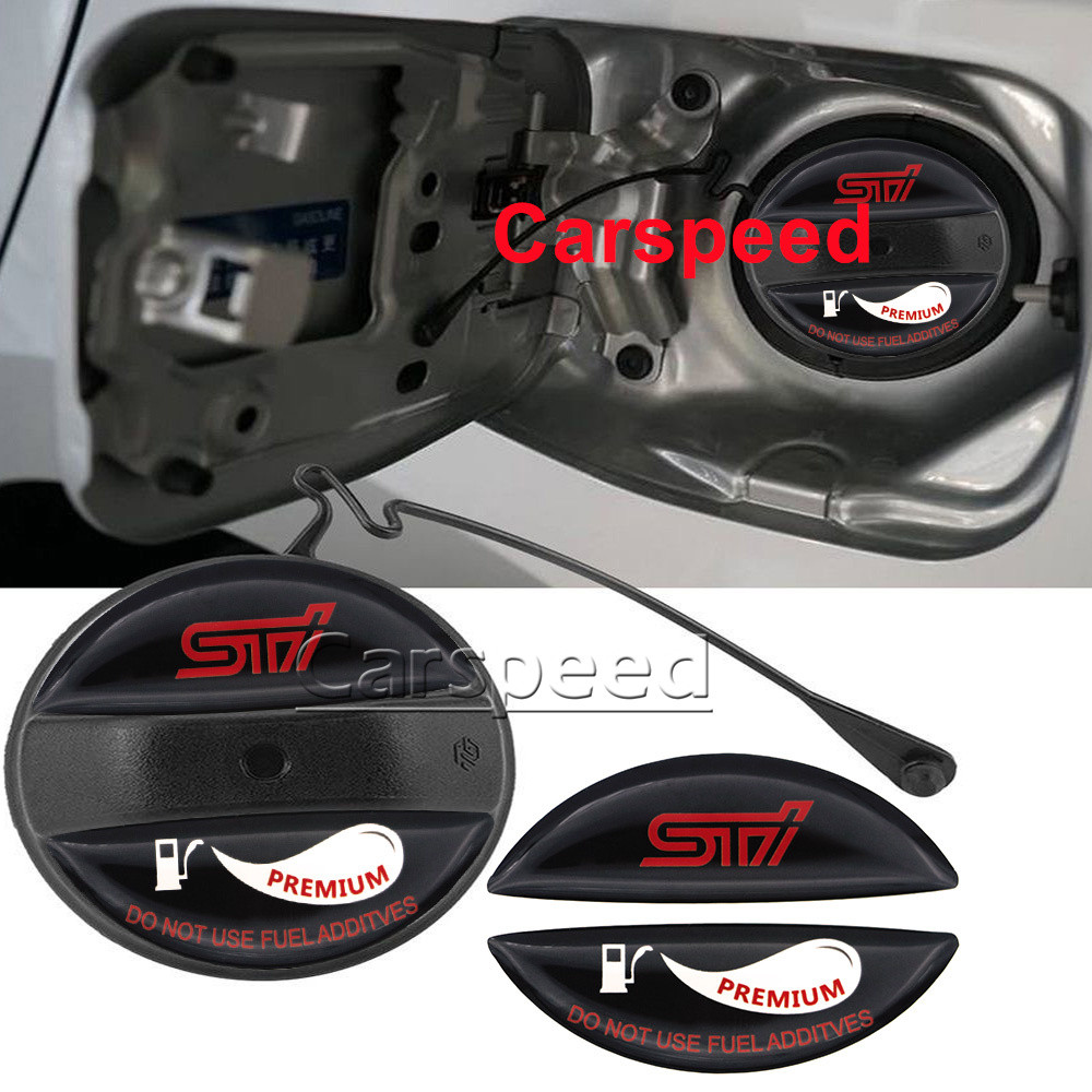STI Fuel Tank Cap Cover Decorative Stickers JDM Racing Oil Tank Cap ...