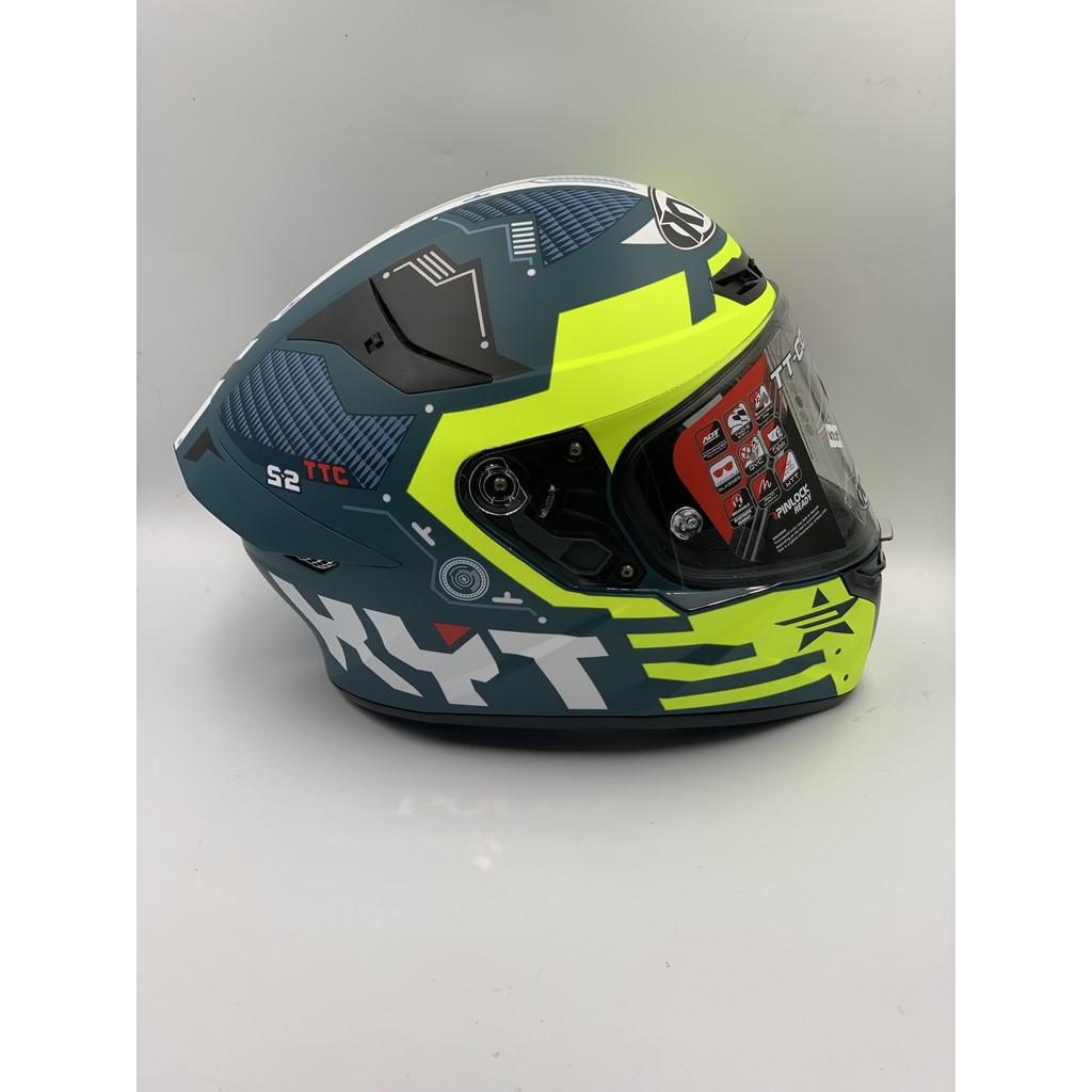 KYT TT Course Fuselage Matt Yellow Full Face | Shopee Malaysia