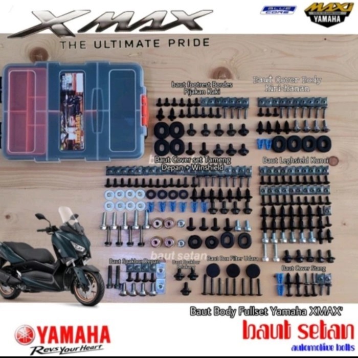 Yamaha xmax full set body bolts/full set of xmax bolts | Shopee Malaysia