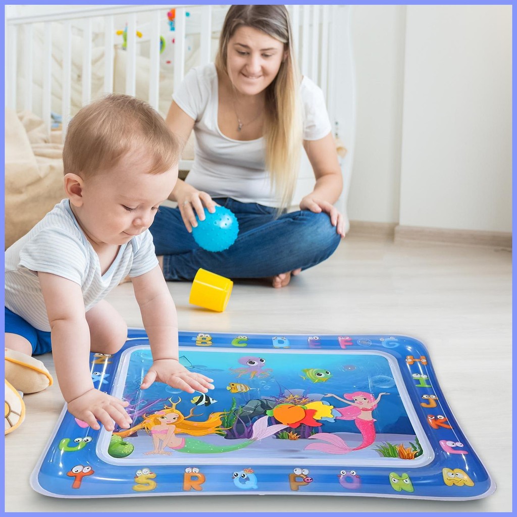 Inflatable Play Mat Sensory Play Mat Sea Animals Inflatable Water Mat ...