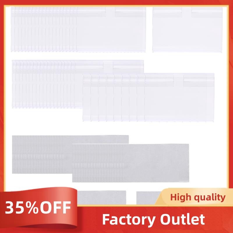 50Pcs Clear Plastic Label Holder Price Tag, Shelf Label Clip Removable ...