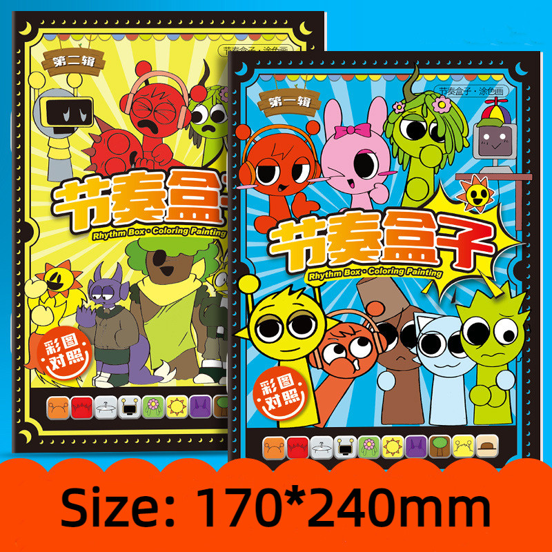 Sprunki Game Handy Doodle Book Children's Notepad Coloring Book ...