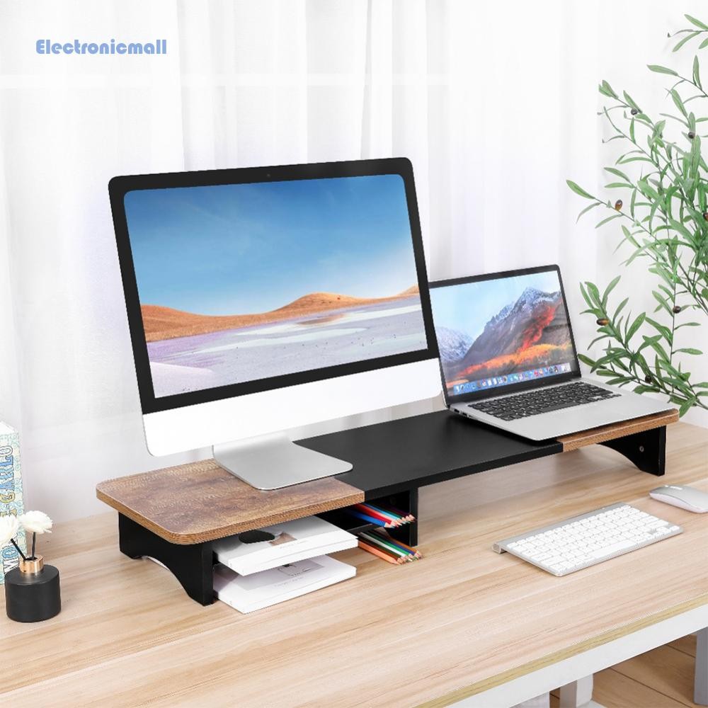 Monitor Stand Riser 2 Tiers Laptop Computer Monitor Riser for PC Screen ...