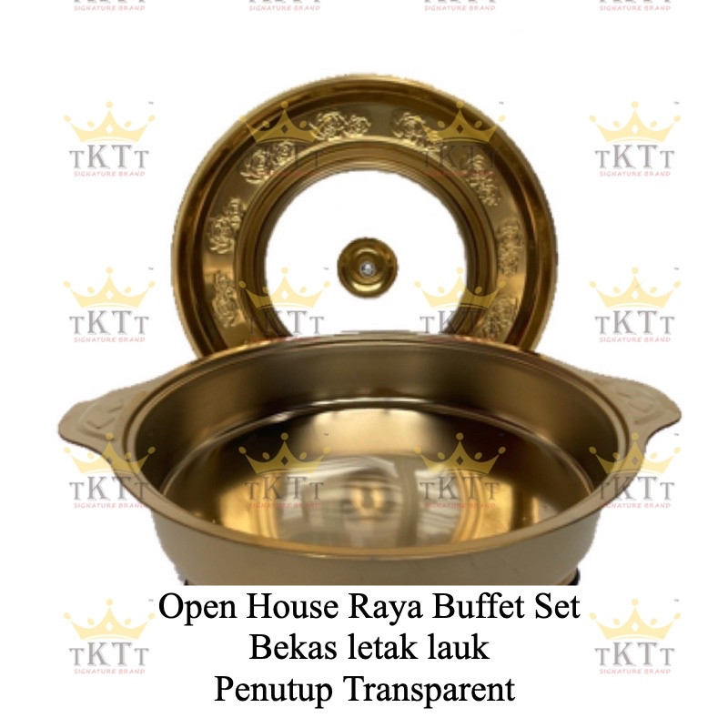 Bekas letak lauk Set buffet kaca RAYA Serving Set Open House Buffet Set ...