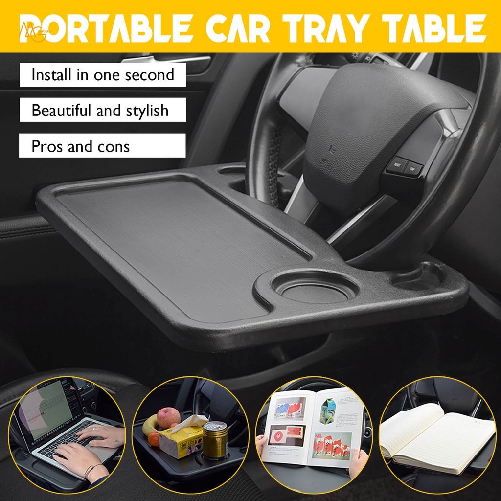 Car Steering Wheel Table Tray Laptop Food Dining Reading Writing Stand ...