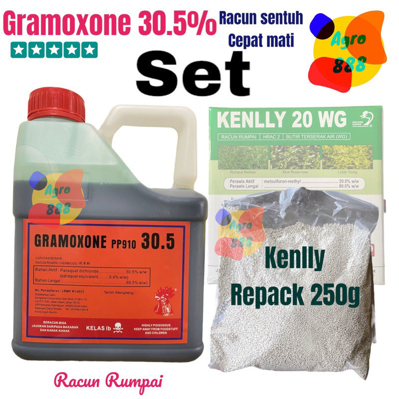 (SET) 4L Racun Sentuh 25%|Racun Lalang&rumput|Tak rosak akar(Kenlly ...