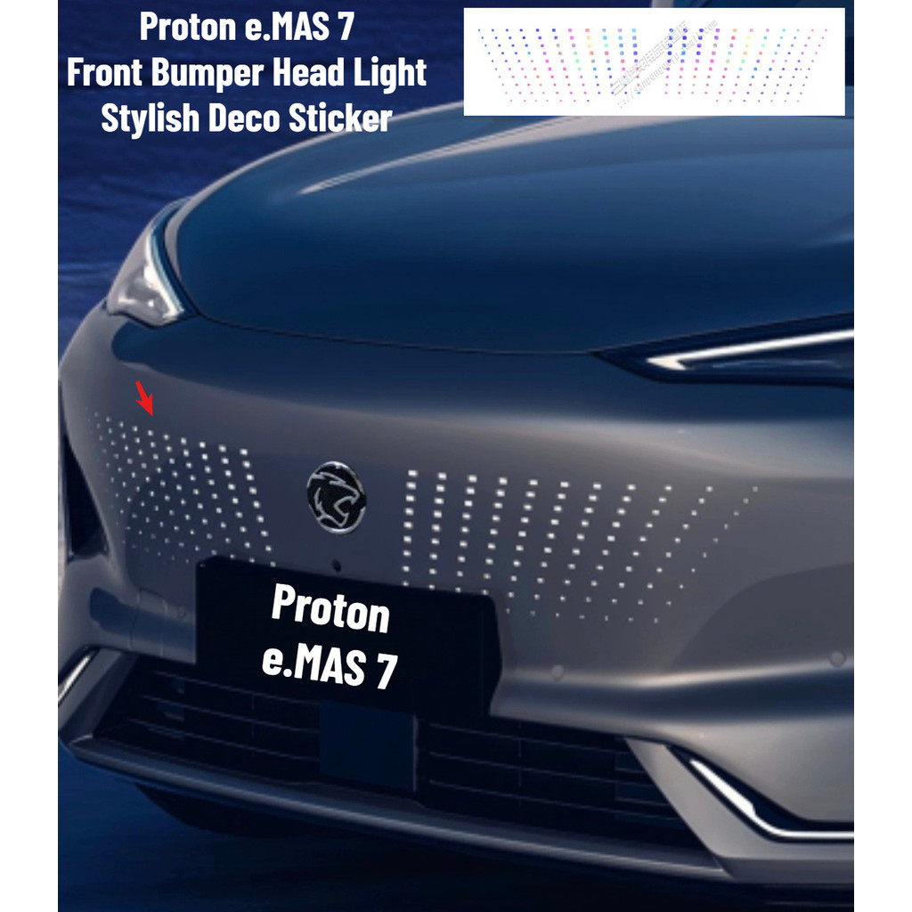 Proton eMas 7 eMAS 7 Phev Front Bumper Head Light Stylish Deco Sticker ...