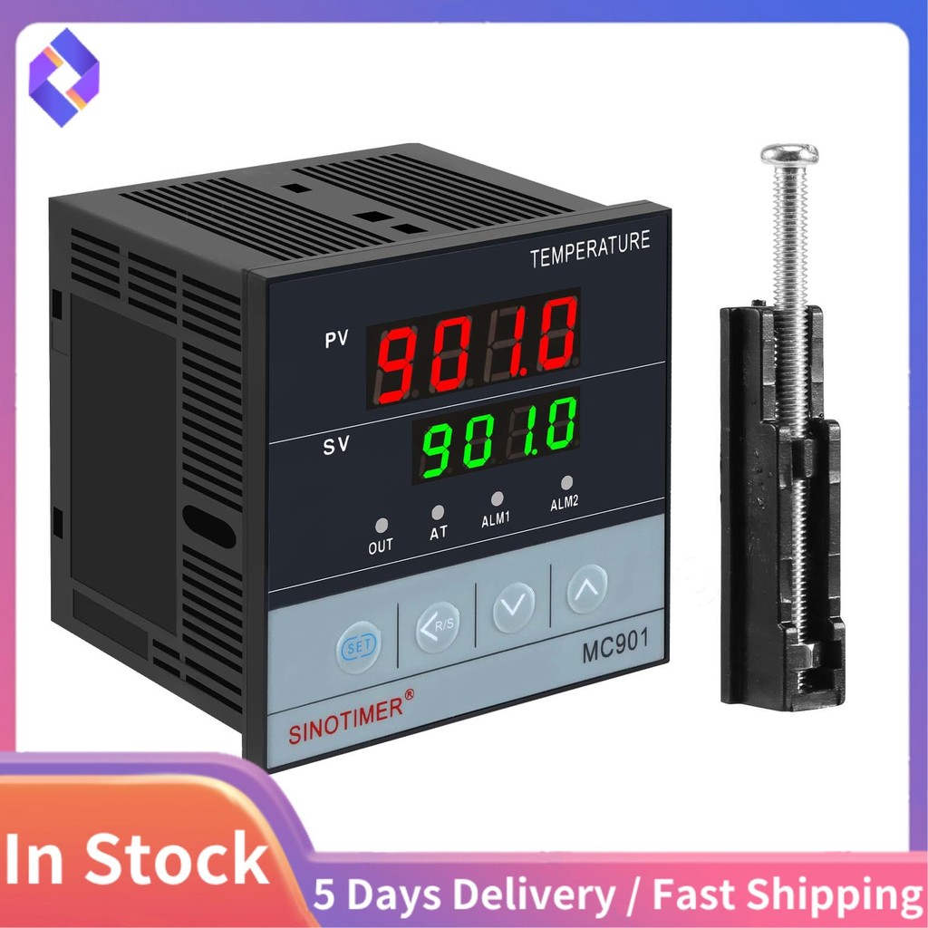 MC901 Digital Waterproof PID Temperature Controller K Type PT100 Sensor Input Relay SSR Output ...