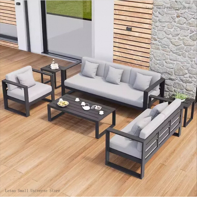 Outdoor Sofa and Tea Table Combination Outdoor Terrace Sunroom Sofa ...