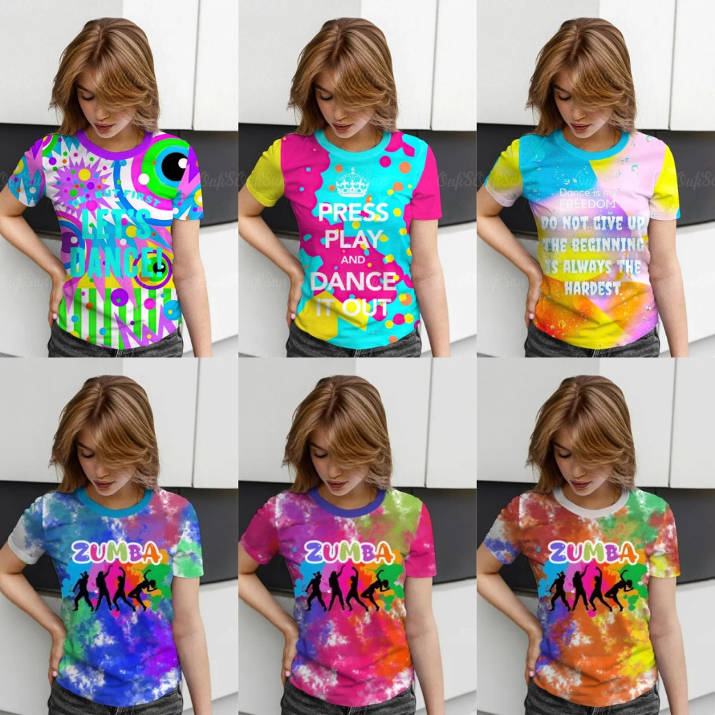 Sublimation Shirt 2025 Love Zumba Zumbawear Breathable Uniform T-Shirt ...