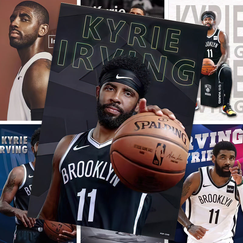 Kelly Irving Poster Wall Sticker NBA Basketball All-Star Kluklin Nets ...