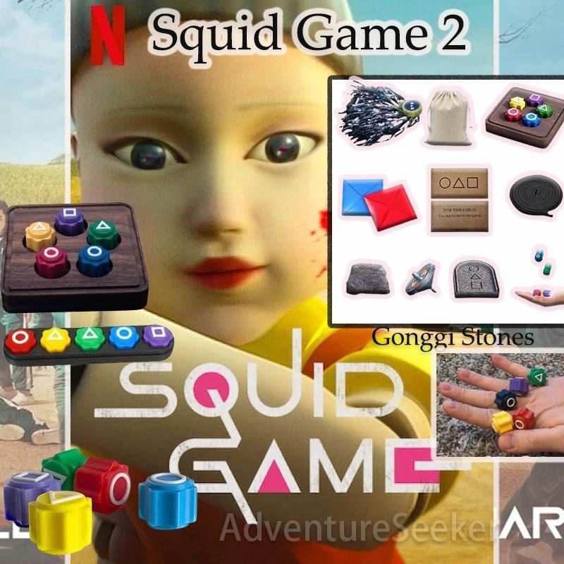 Gonggi Stones Korean Games Traditional Stone Catching 3D Printed Game ...